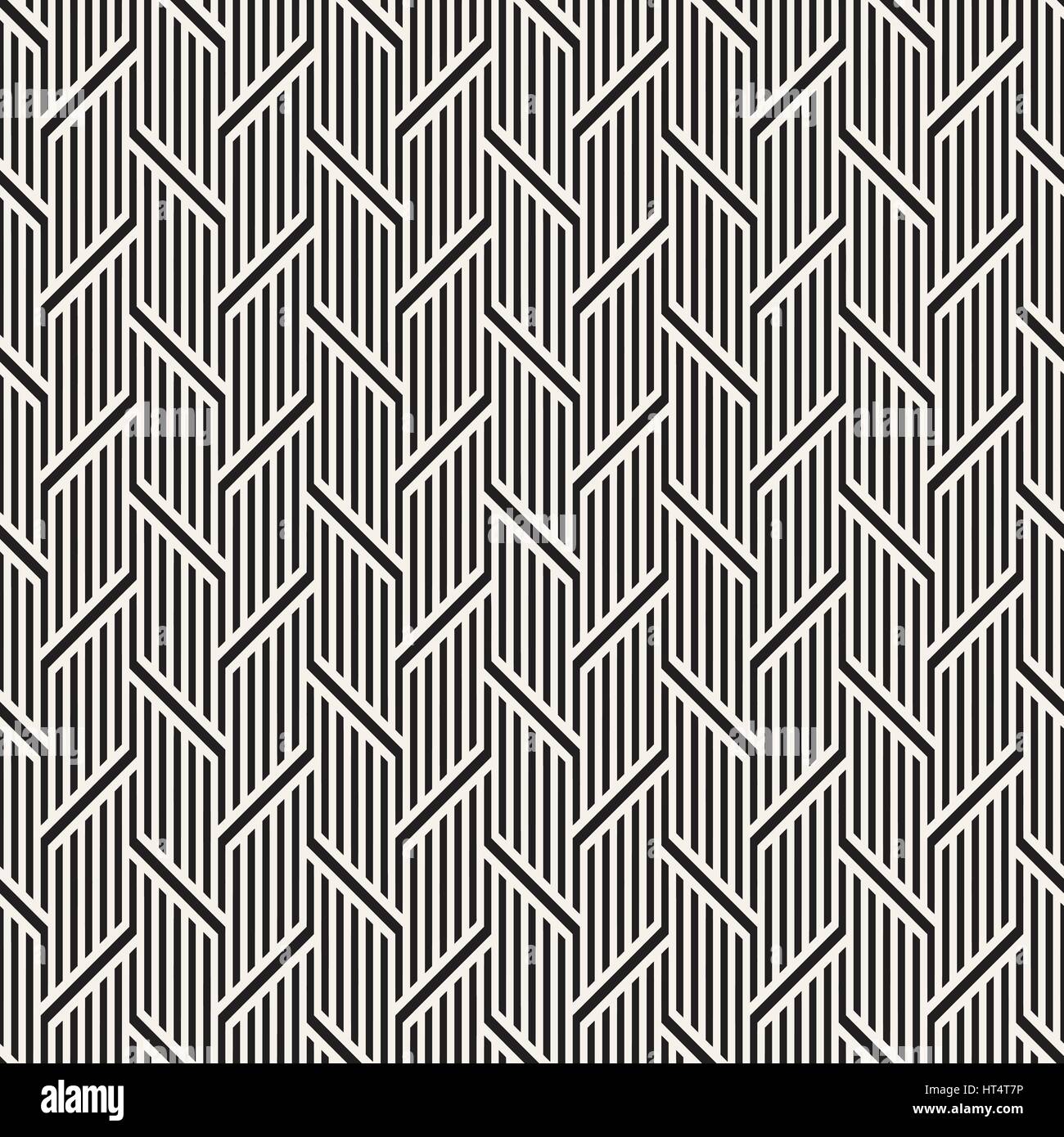 Vector Seamless Pattern. Modern Stylish Interlacing Lines Texture. Geometric Striped Ornament ...