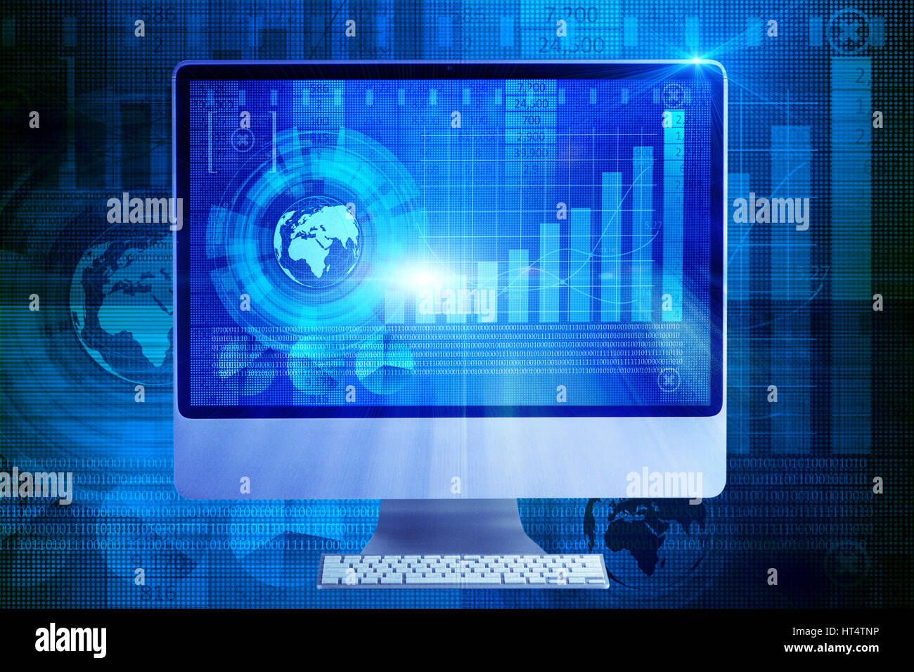 Computer screen in business concept Stock Photo - Alamy