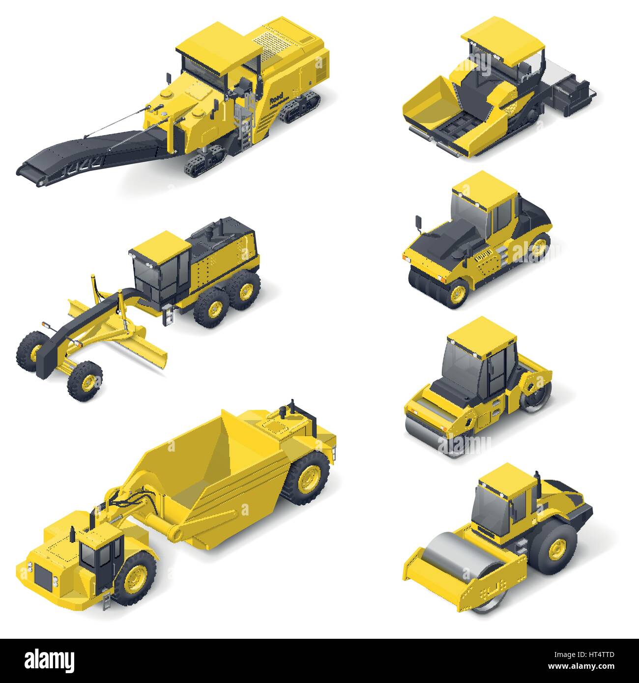 Pavement planer Stock Vector Images - Alamy