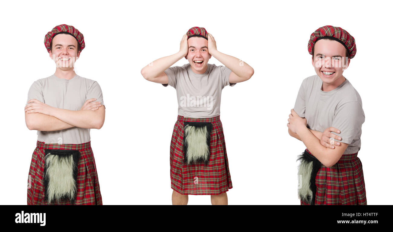 Funny scotsman isolated on white Stock Photo - Alamy
