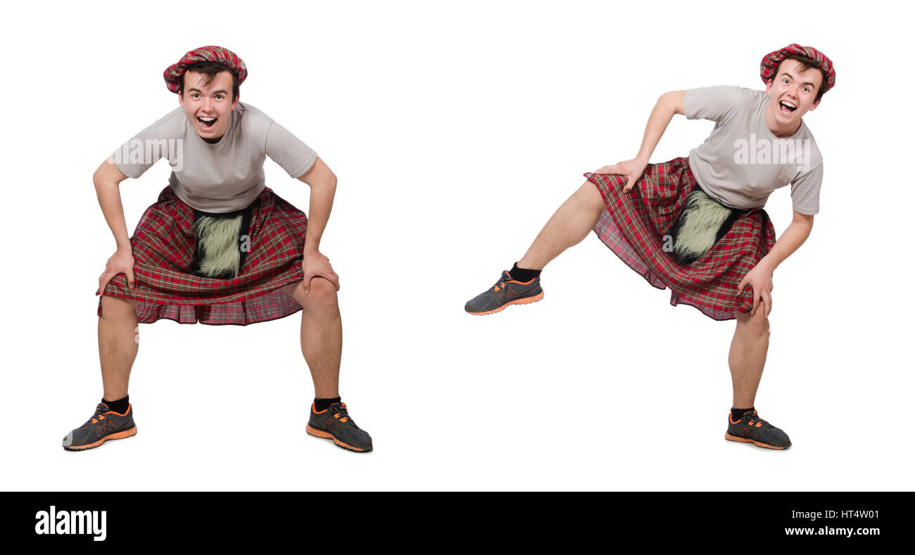 Funny scotsman isolated on white Stock Photo - Alamy