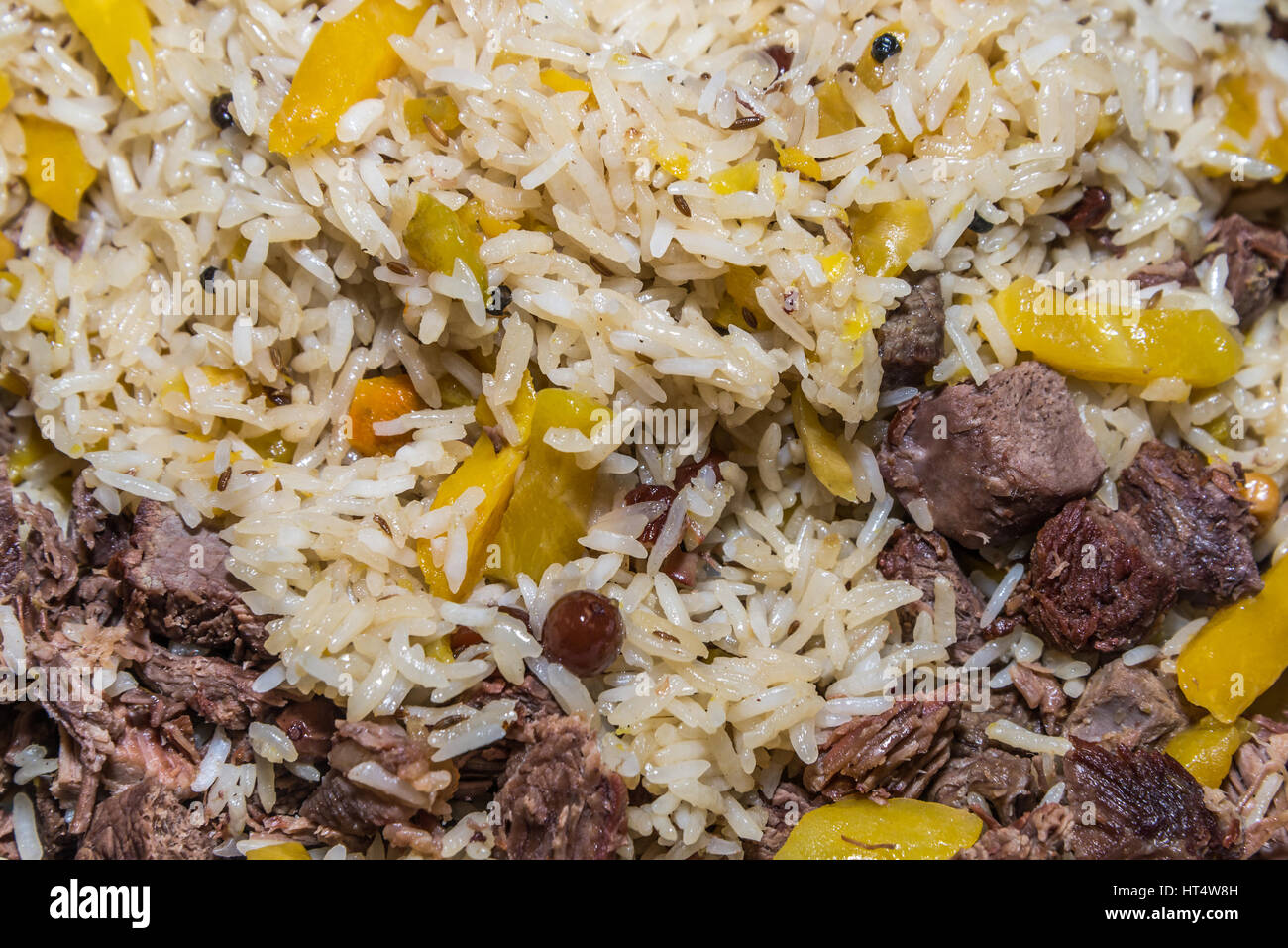 Pilaf with dried fruit Stock Photo - Alamy
