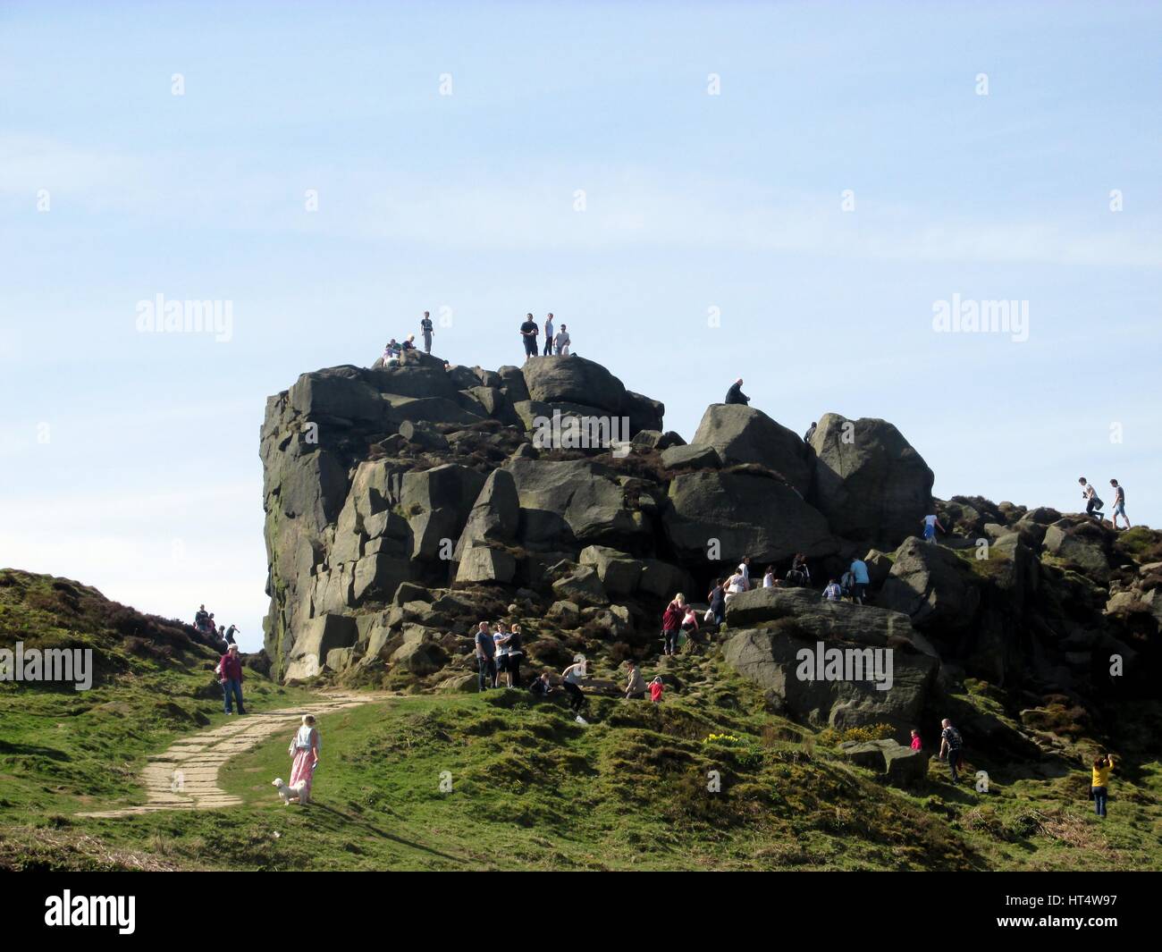 The Cow and Calf Rocks, Ilkley Moor Stock Photo - Alamy
