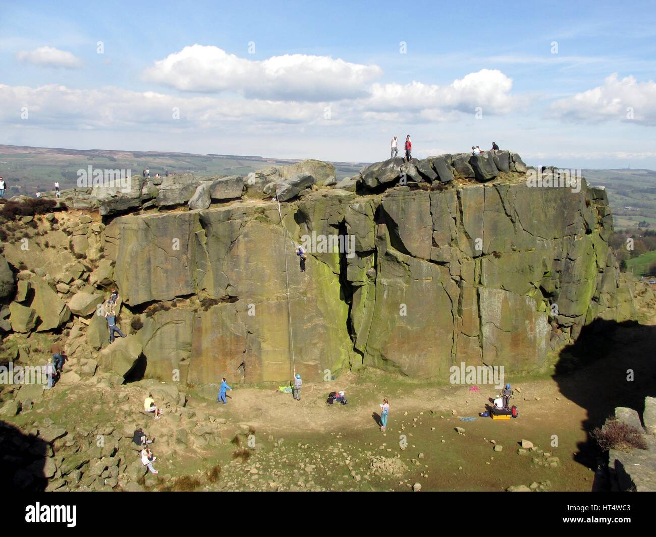 The Cow and Calf Rocks, Ilkley Moor Stock Photo - Alamy
