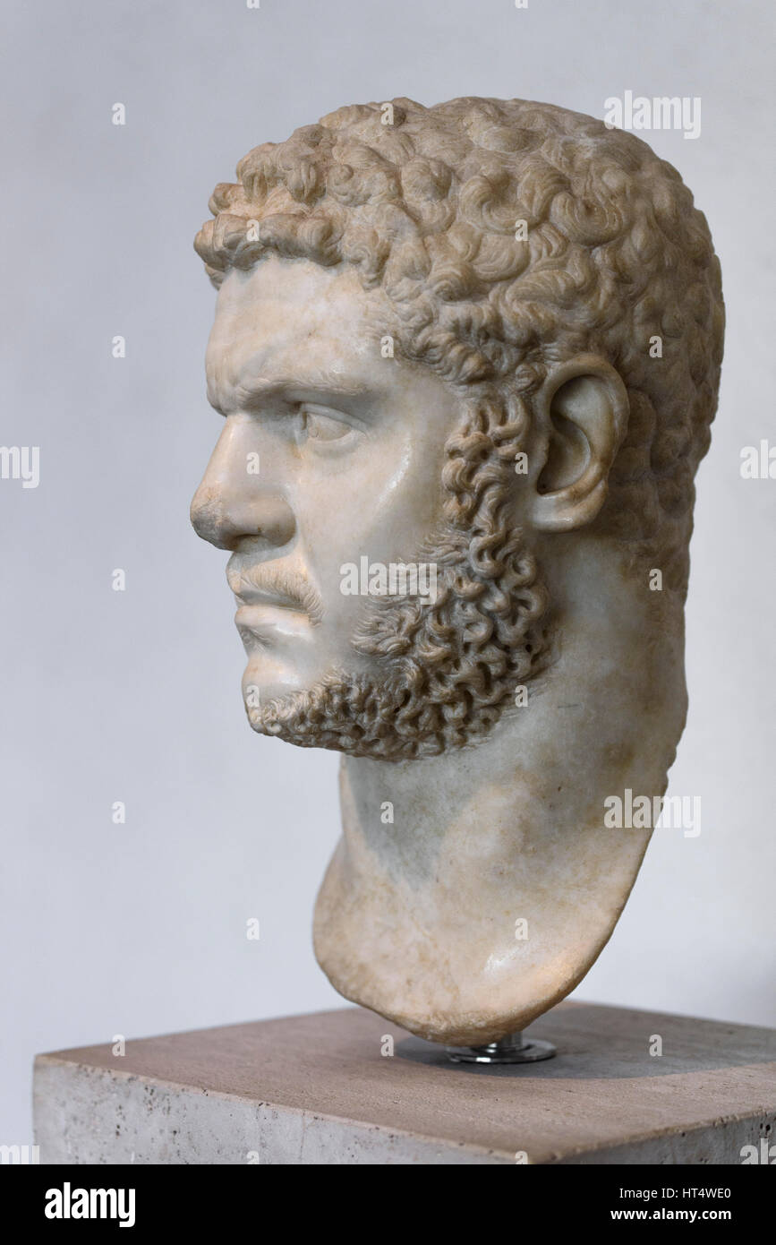 Rome. Italy. Portrait of Roman Emperor Caracalla (188-217 AD), 210-213 ...