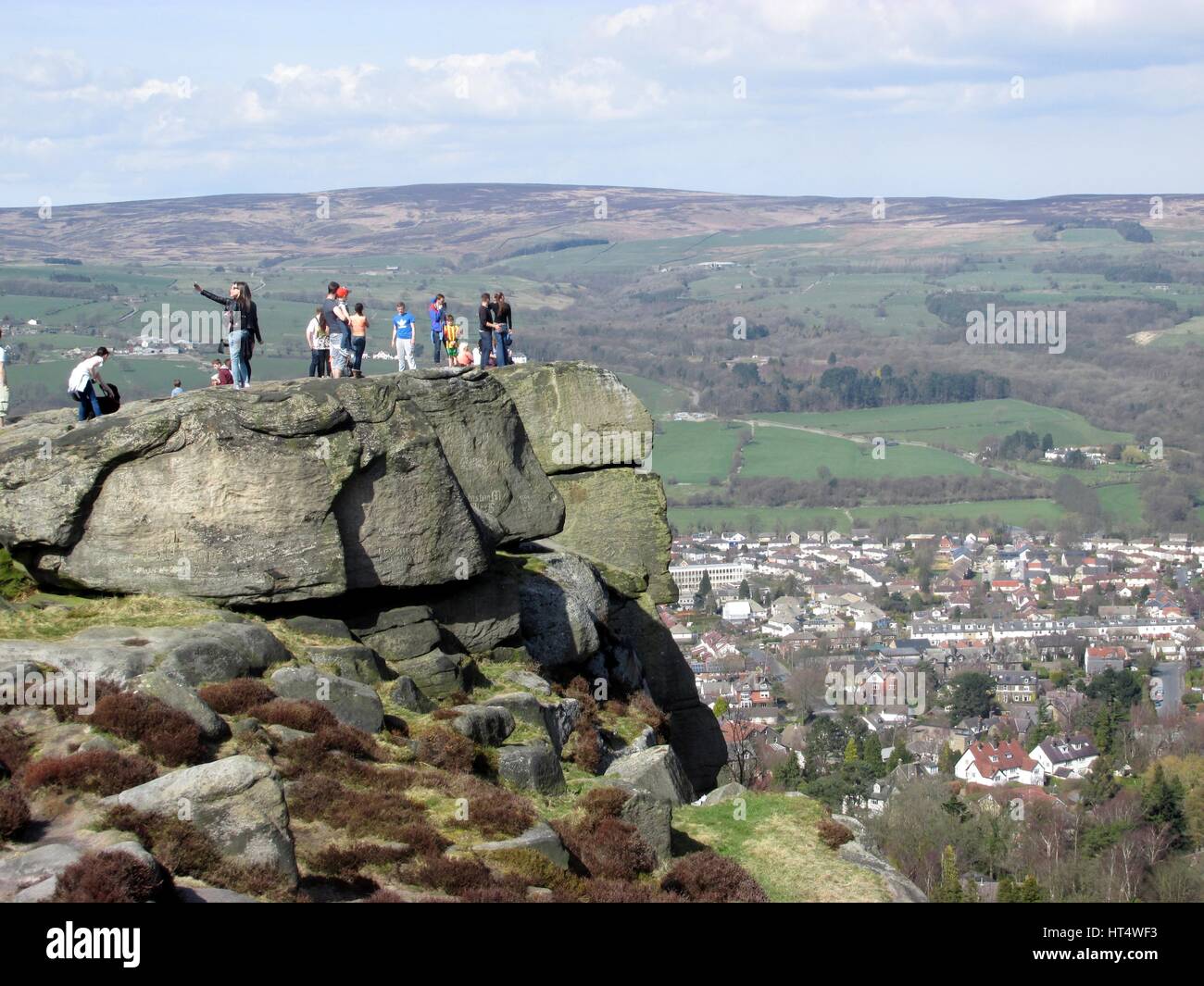 The Cow and Calf Rocks, Ilkley Moor Stock Photo - Alamy