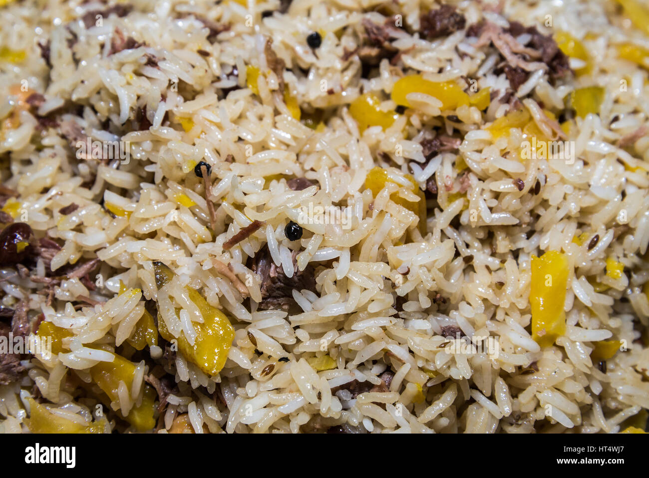 Pilaf with dried fruit Stock Photo - Alamy