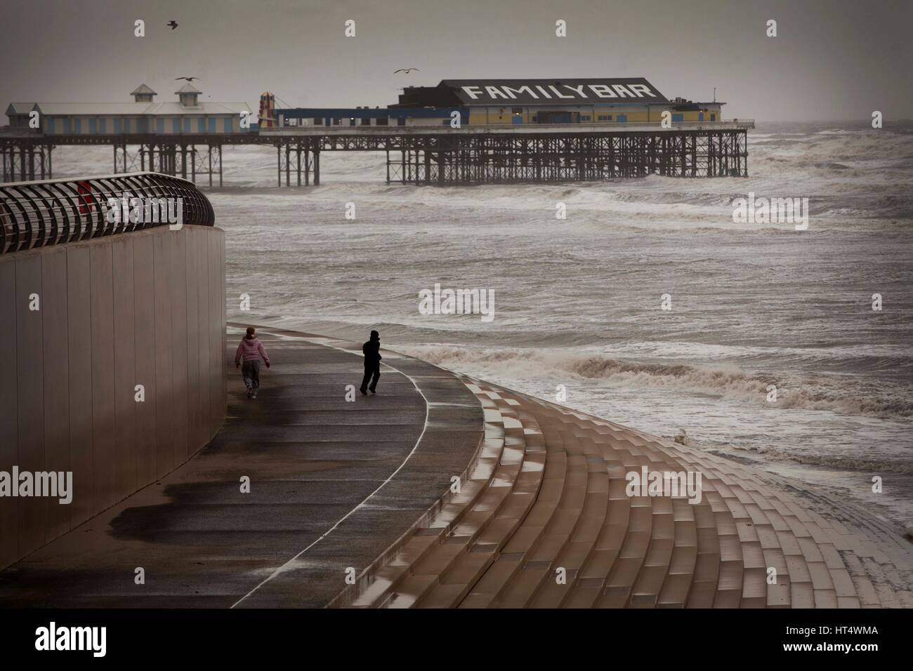 Stormy weather at Blackpool on 3/1/12 . PAY FOR COPYRIGHT PICTURE BY ...