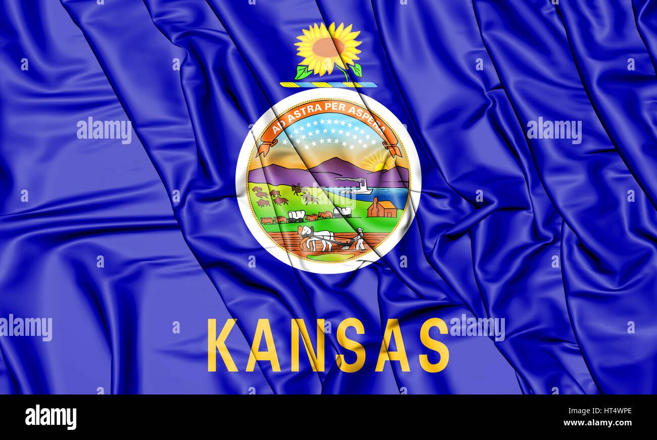 Kansas state flag hi-res stock photography and images - Alamy