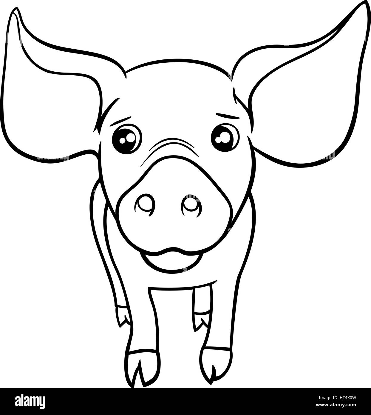 Pig Face Coloring Page