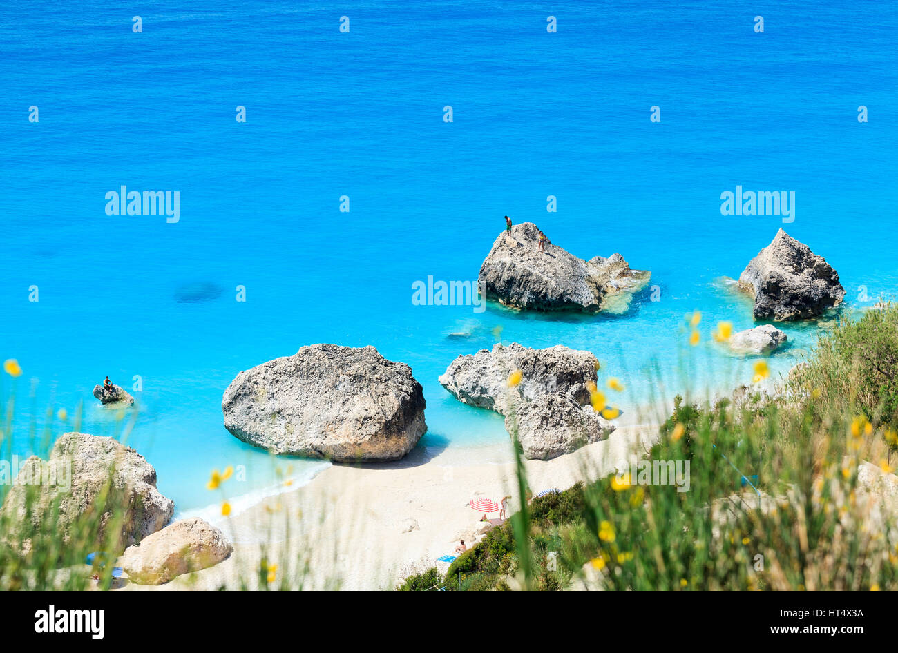 Lefkas beach hi-res stock photography and images - Alamy
