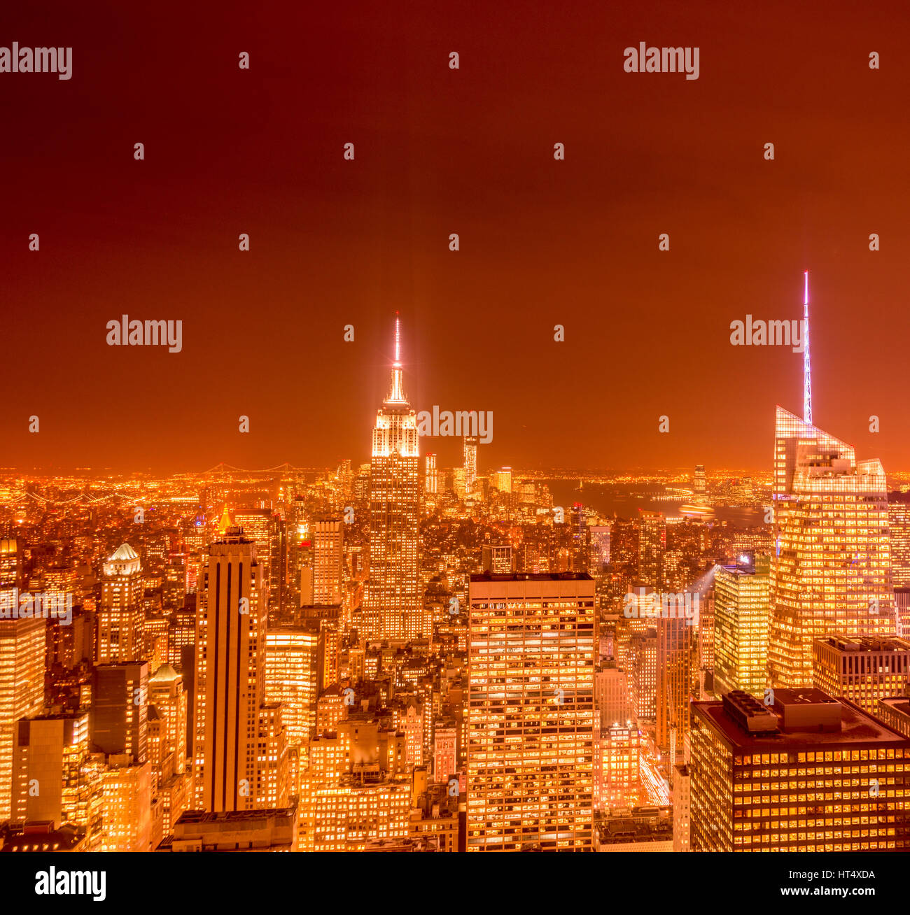 View of New York Manhattan during sunset hours Stock Photo - Alamy