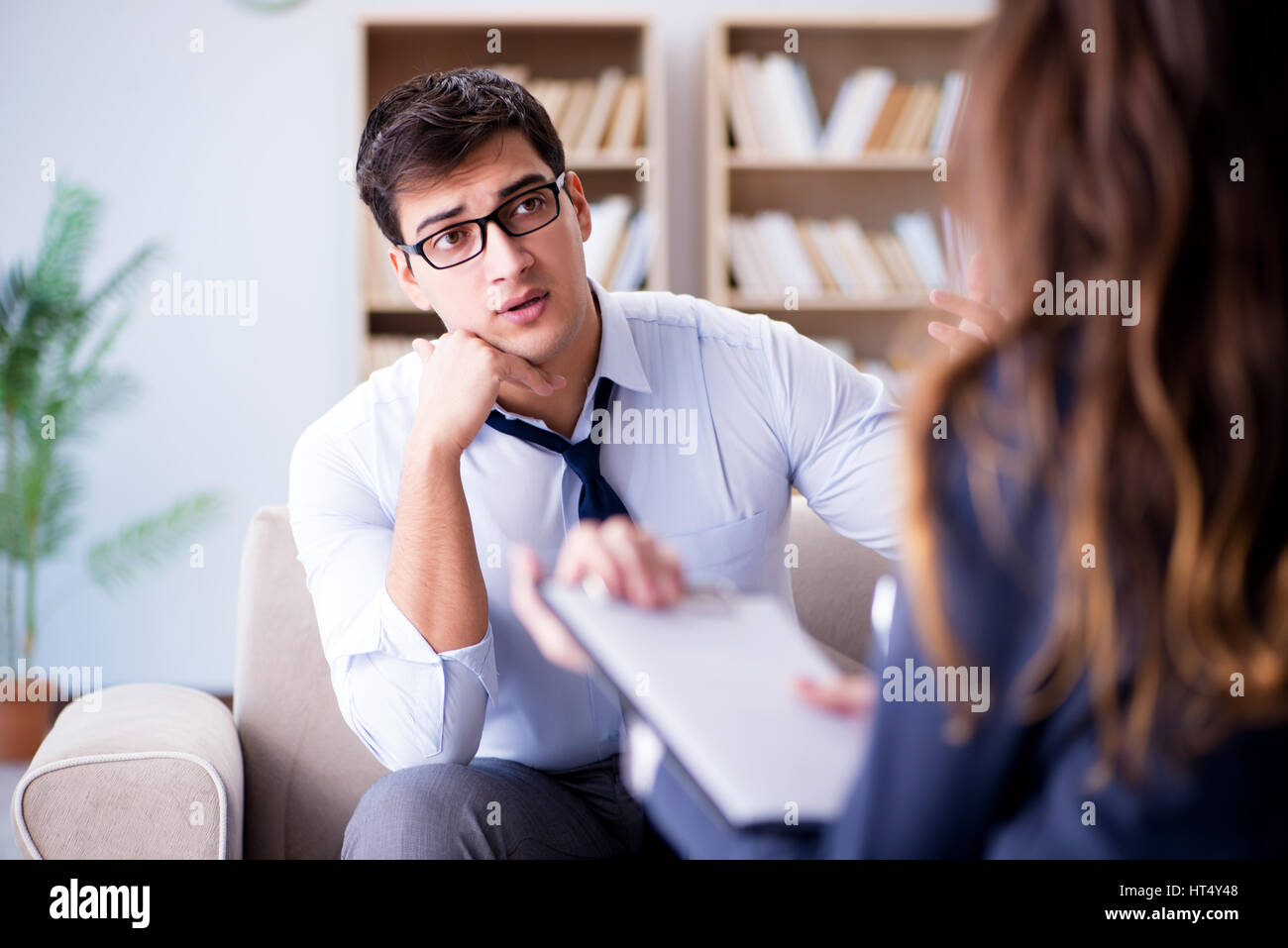 Medical concept with psychologist visit Stock Photo - Alamy