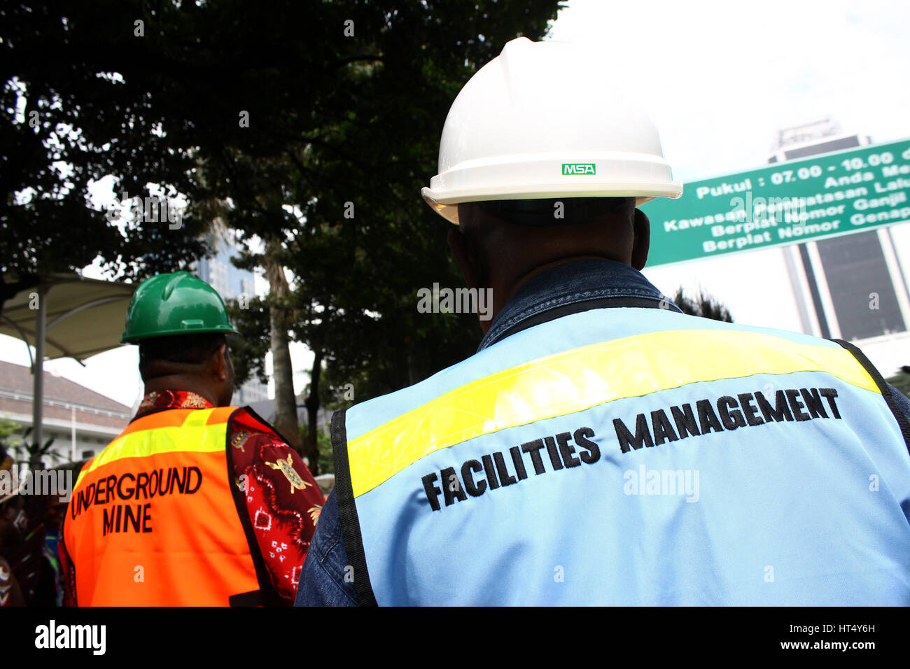 Central Jakarta, Indonesia. 07th Mar, 2017. Workers of PT Freeport ...