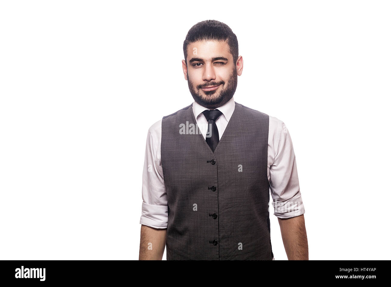 Handsome businessman on white background Stock Photo - Alamy