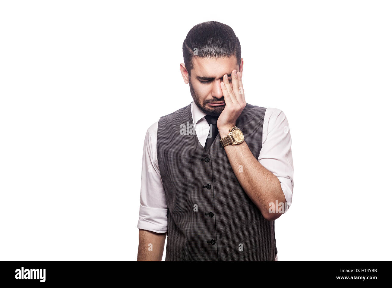 Handsome businessman on white background Stock Photo - Alamy