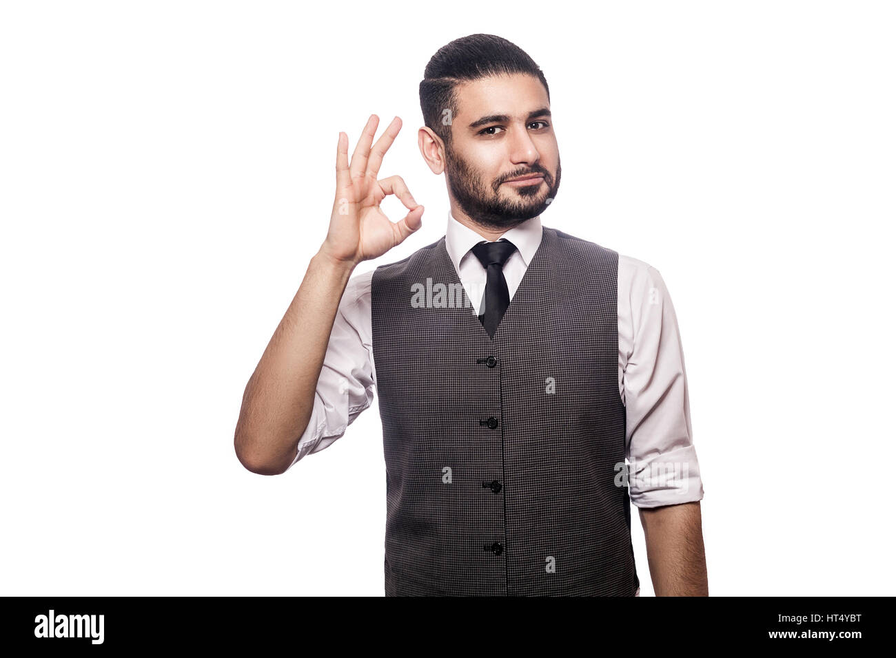 Handsome businessman on white background Stock Photo - Alamy