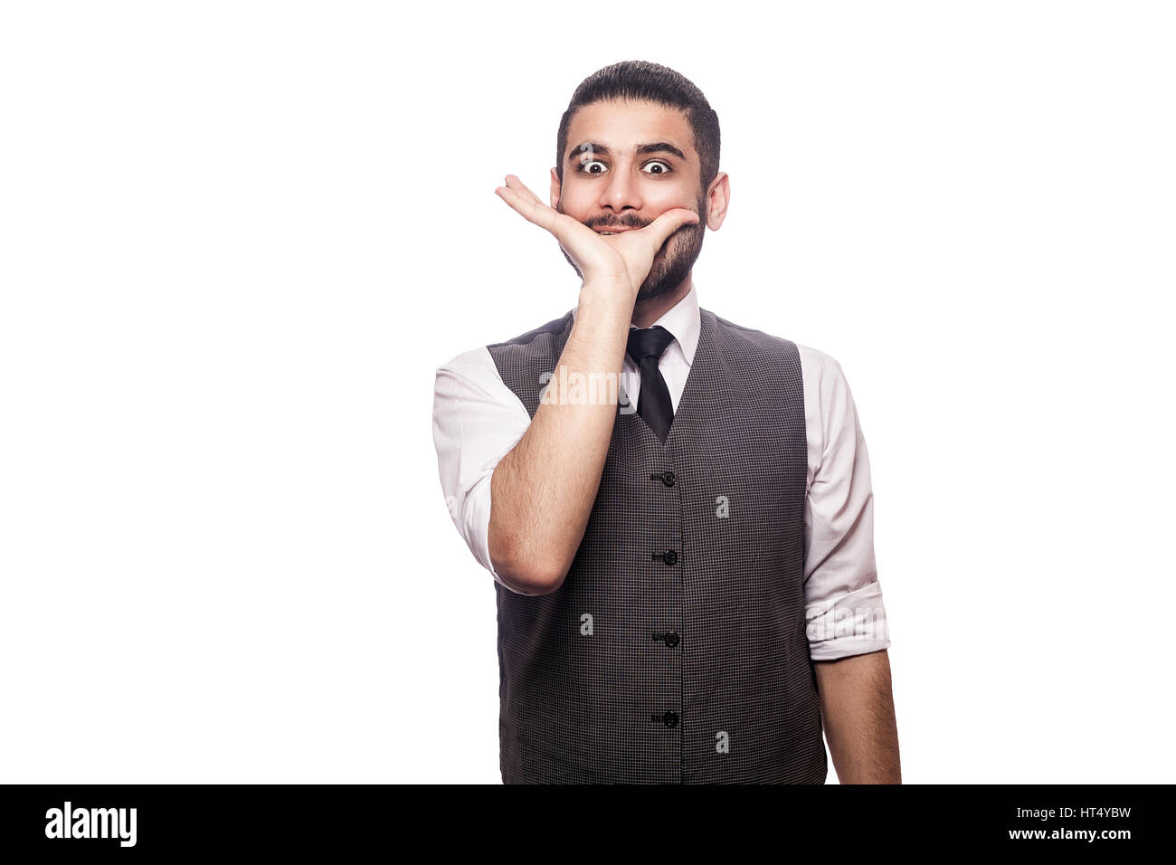 Handsome businessman on white background Stock Photo - Alamy