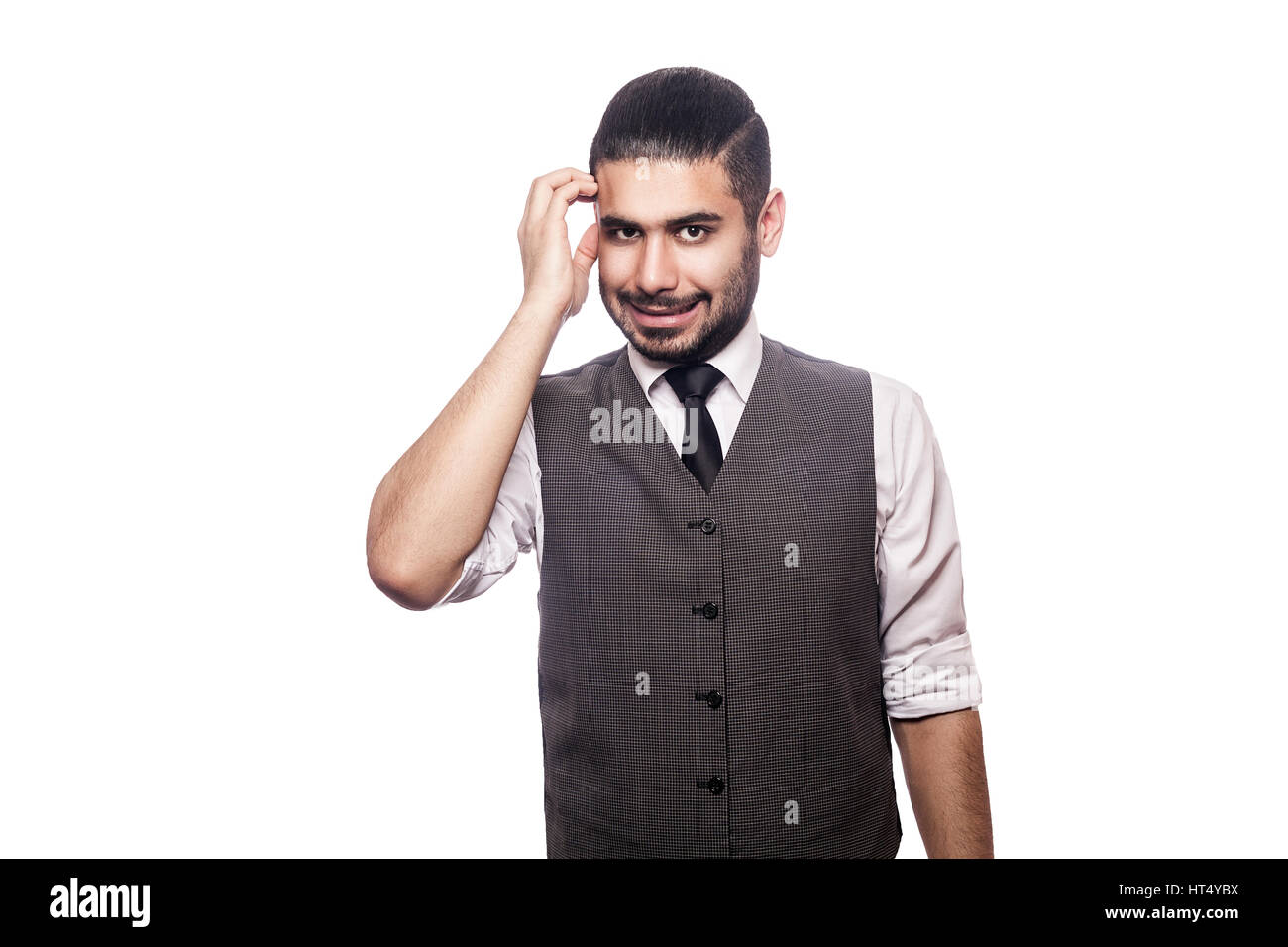 Handsome businessman on white background Stock Photo - Alamy