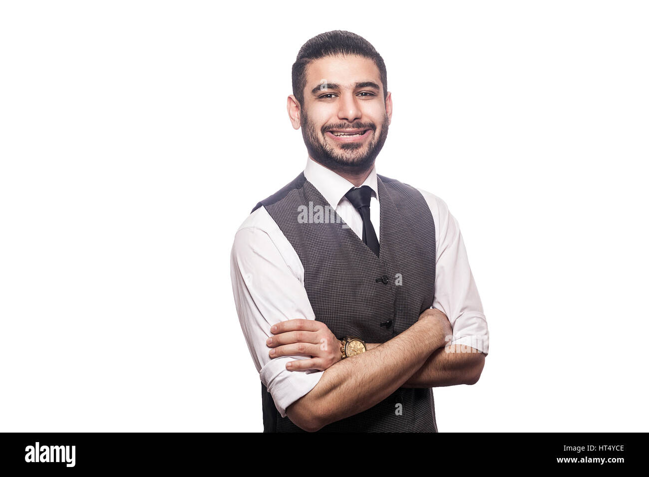 Handsome businessman on white background Stock Photo - Alamy