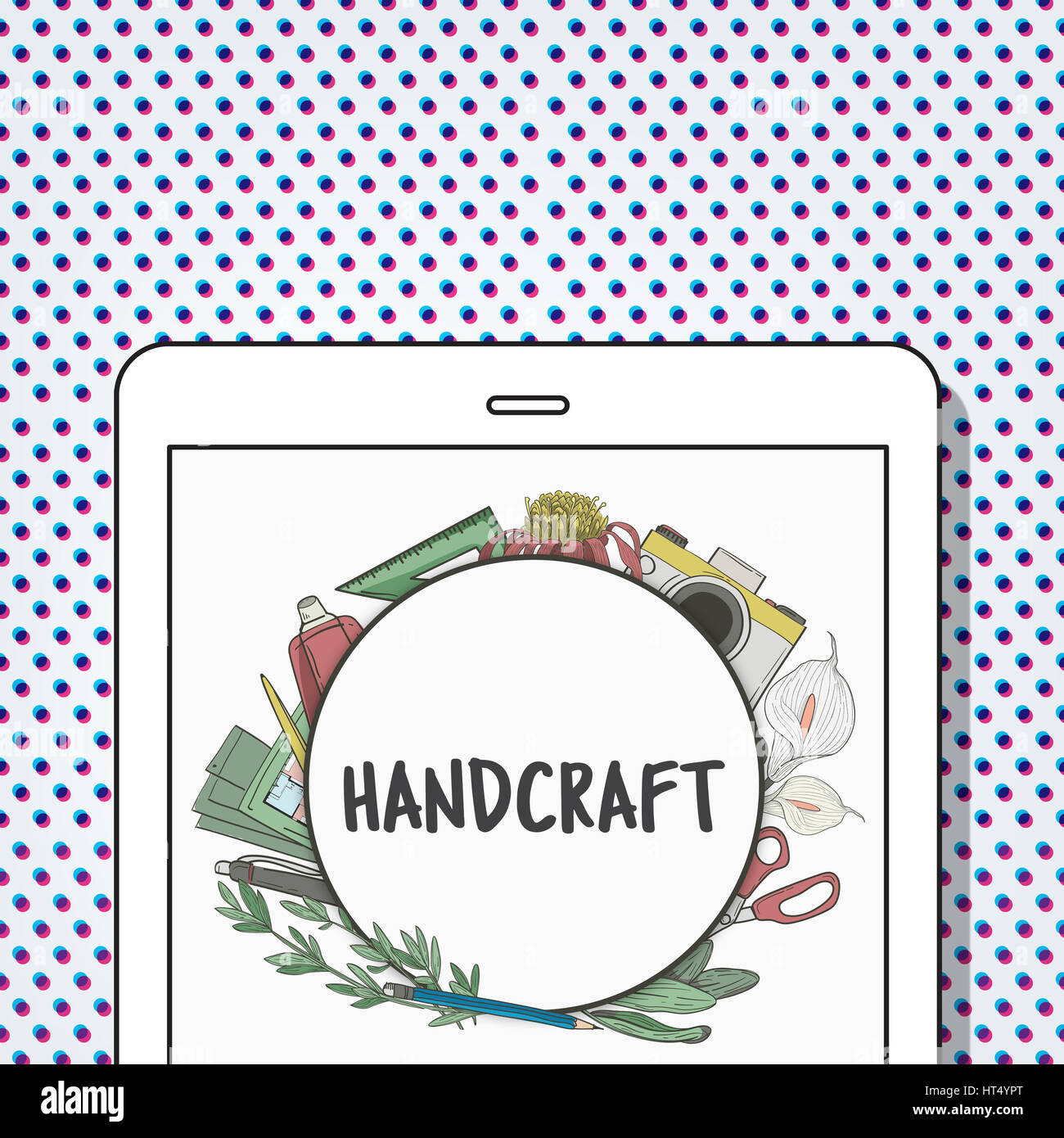 Handcraft Handmade DIY Skills Drawing Stock Photo - Alamy