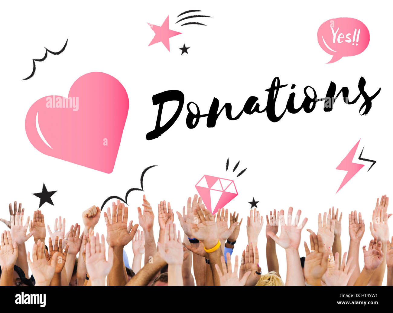 Charity Donation Heart Graphic Concept Stock Photo - Alamy