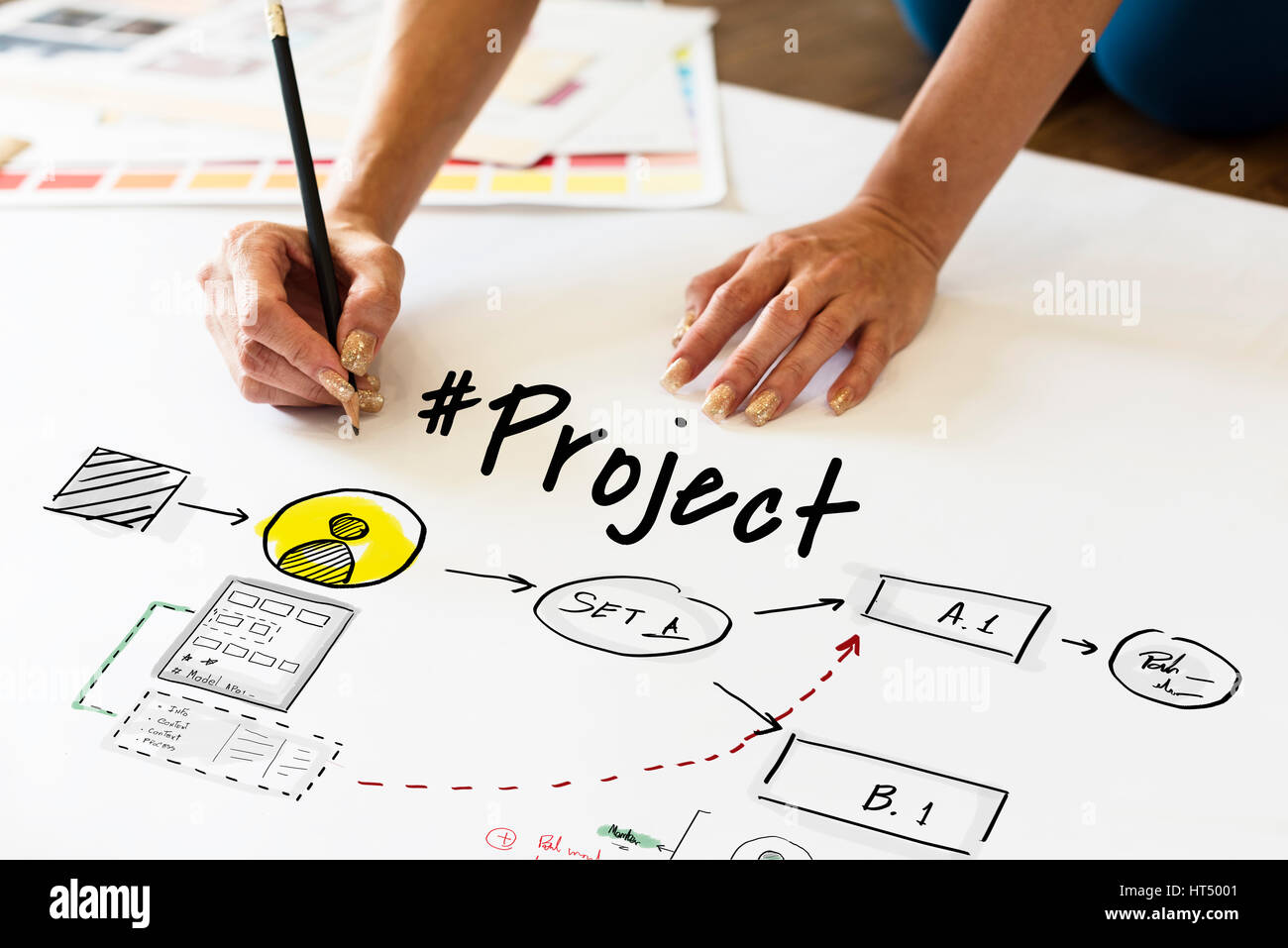 Workflow Progress Project Plan Icon Stock Photo - Alamy