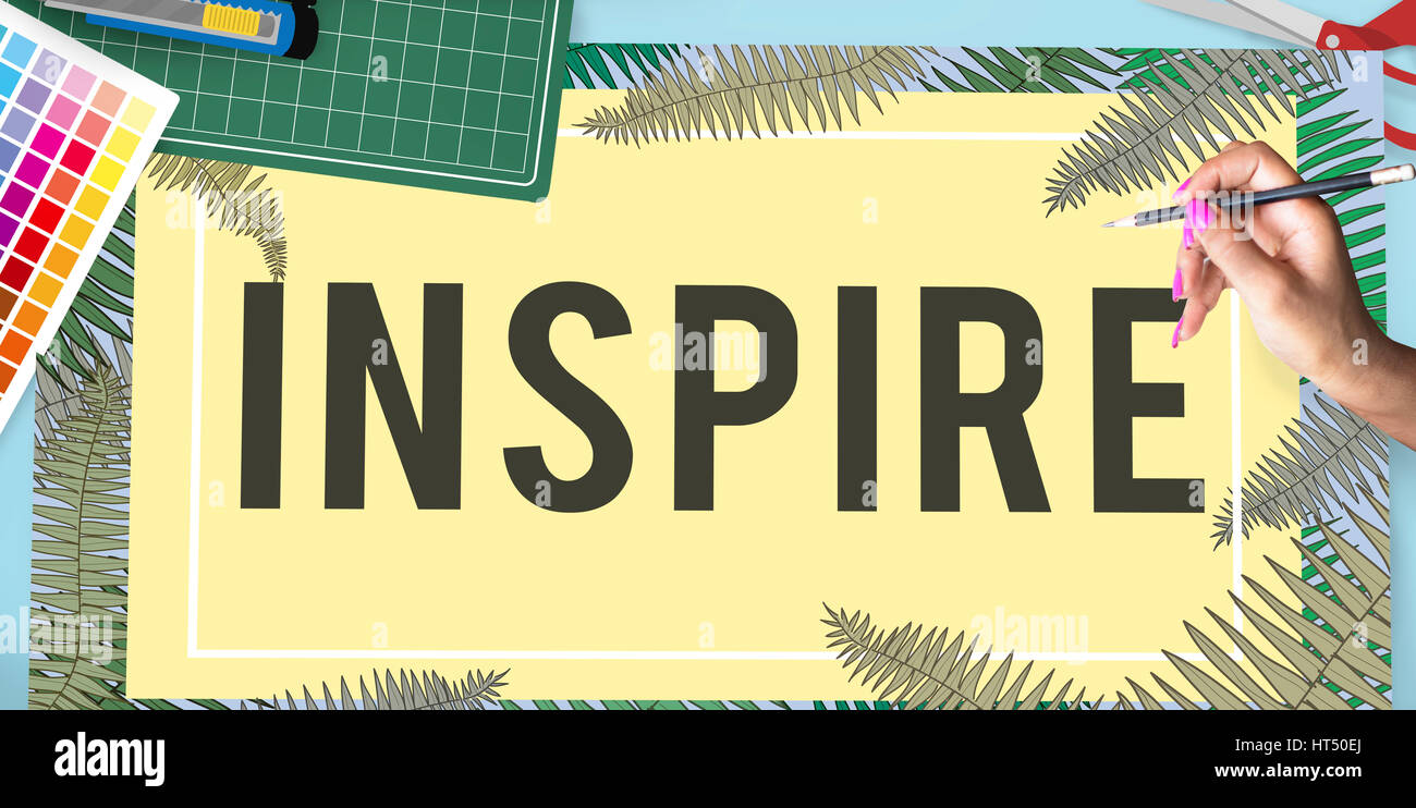 Inspire Positive Thinking Graphic Concept Stock Photo - Alamy