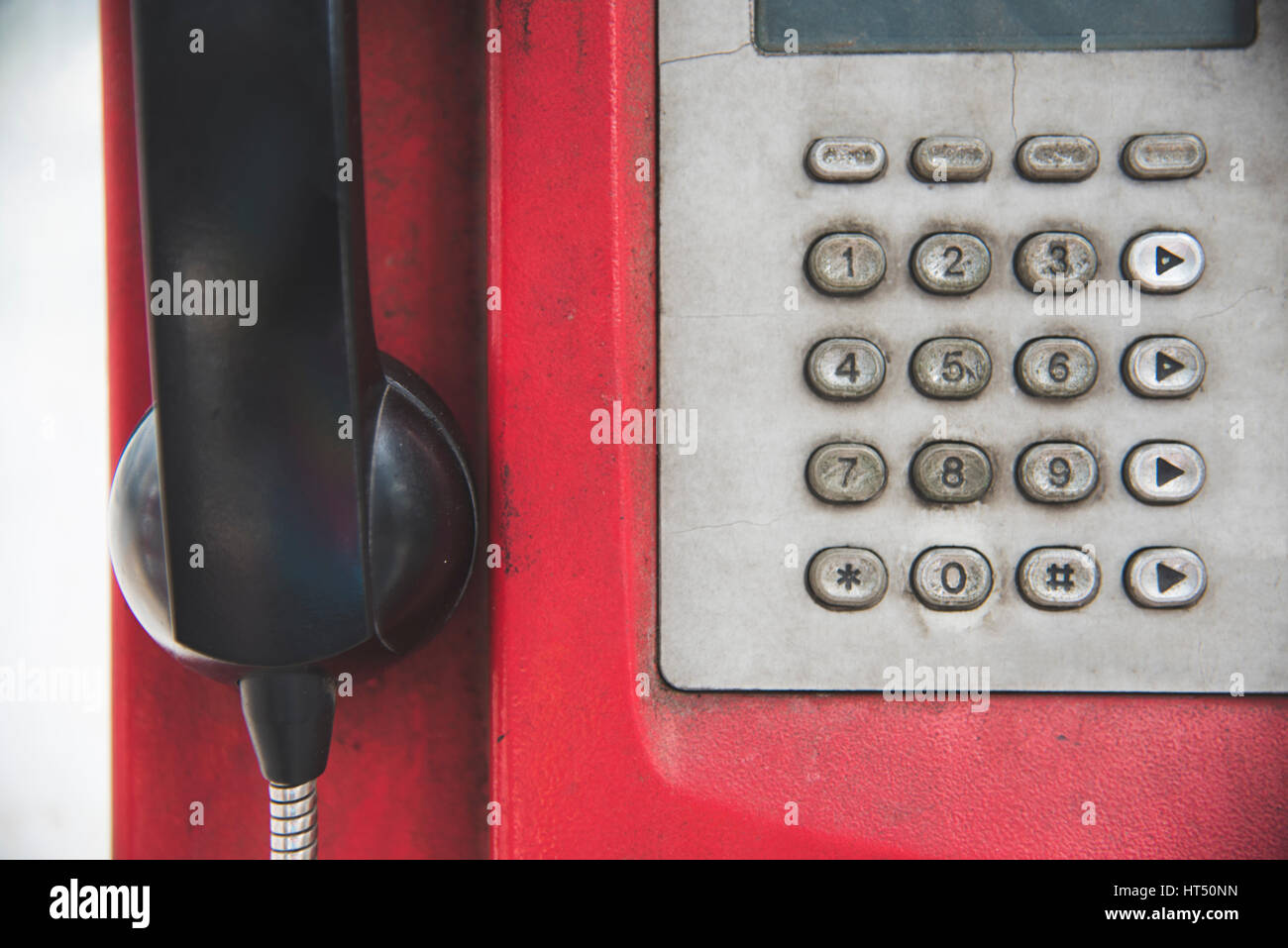 Red payphone hi-res stock photography and images - Alamy
