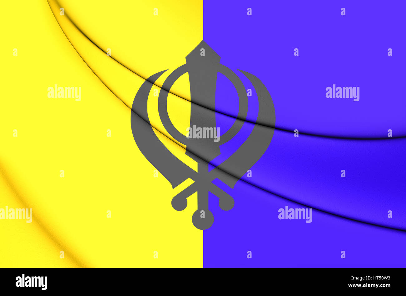 3D Flag of Khalistan. 3D Illustration Stock Photo - Alamy