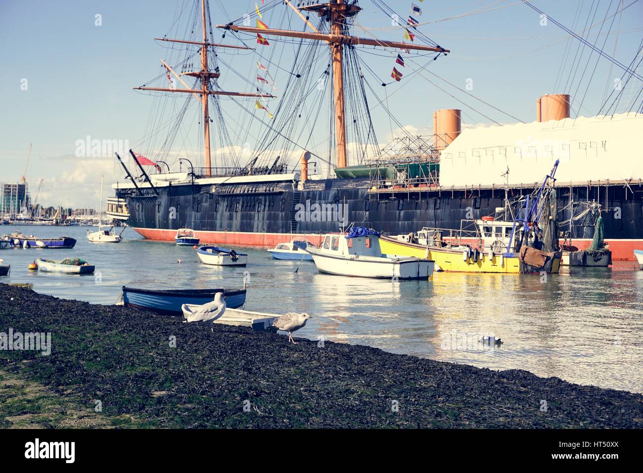Boat Ocean Pier Port Sea Shore Sky Water Stock Photo - Alamy