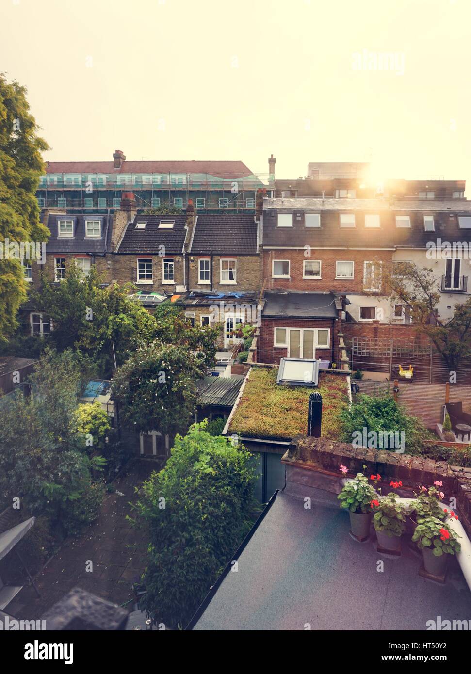 Beautiful Scenery Houses Nature Stock Photo - Alamy