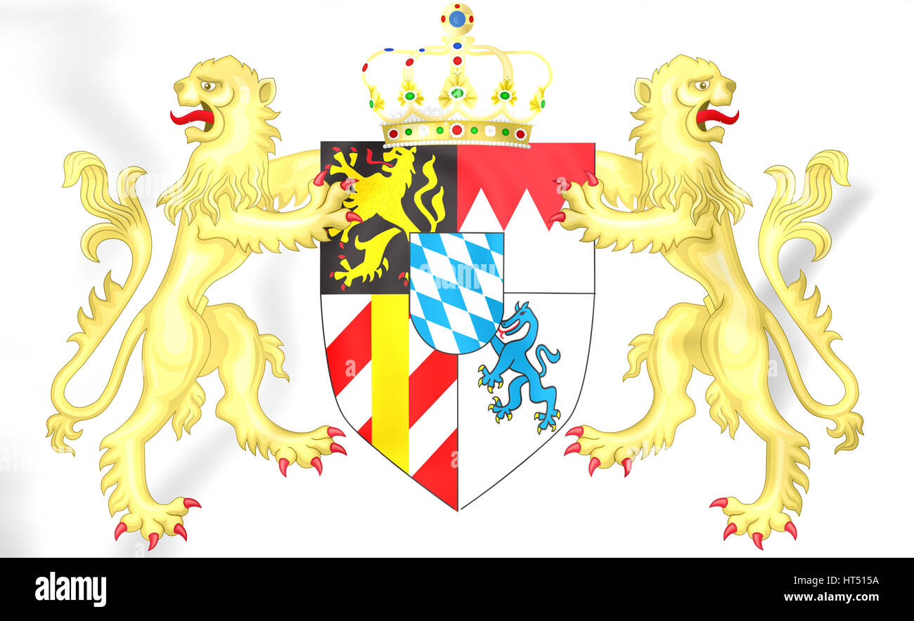 Kingdom of Bavaria coat of arms. 3D Illustration Stock Photo - Alamy
