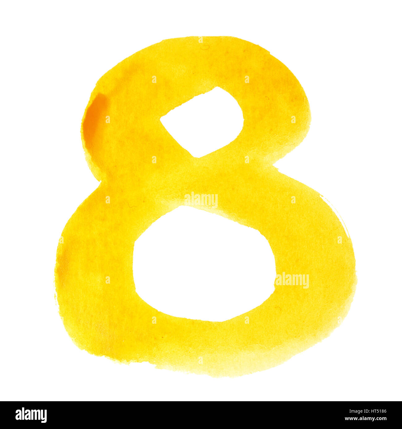 Eight - Watercolor figures over white background Stock Photo - Alamy