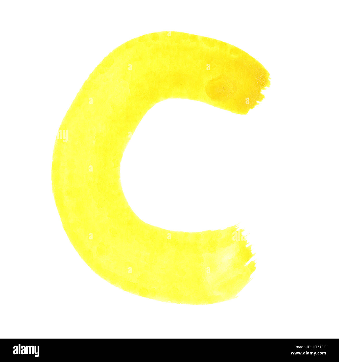 C - Watercolor letters over white background Stock Photo - Alamy
