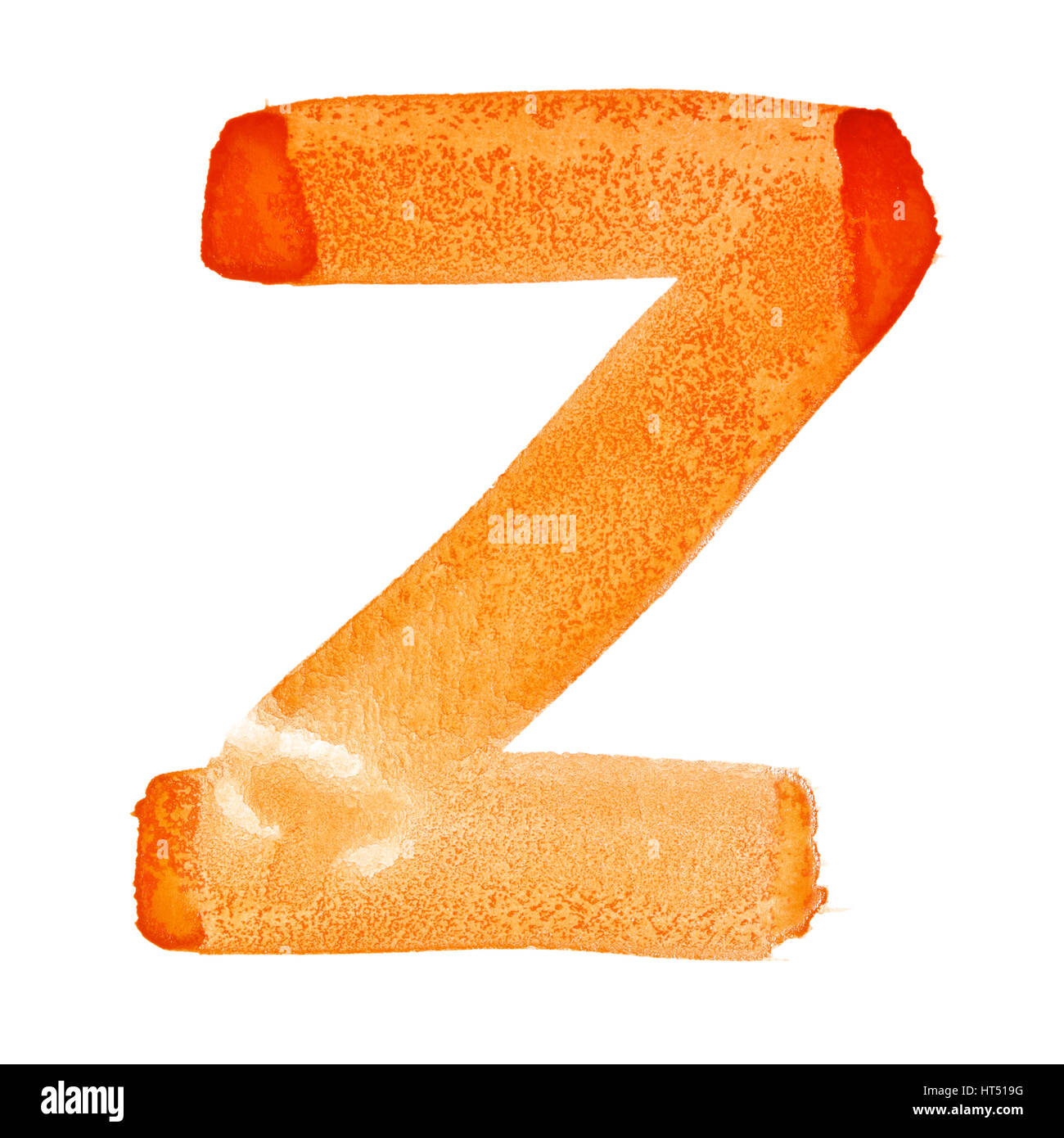 Z - Watercolor letters over white background Stock Photo - Alamy