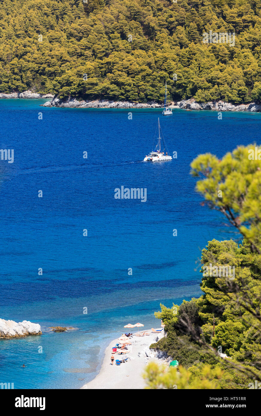 Milia Beach, Skopelos, Greece Stock Photo - Alamy