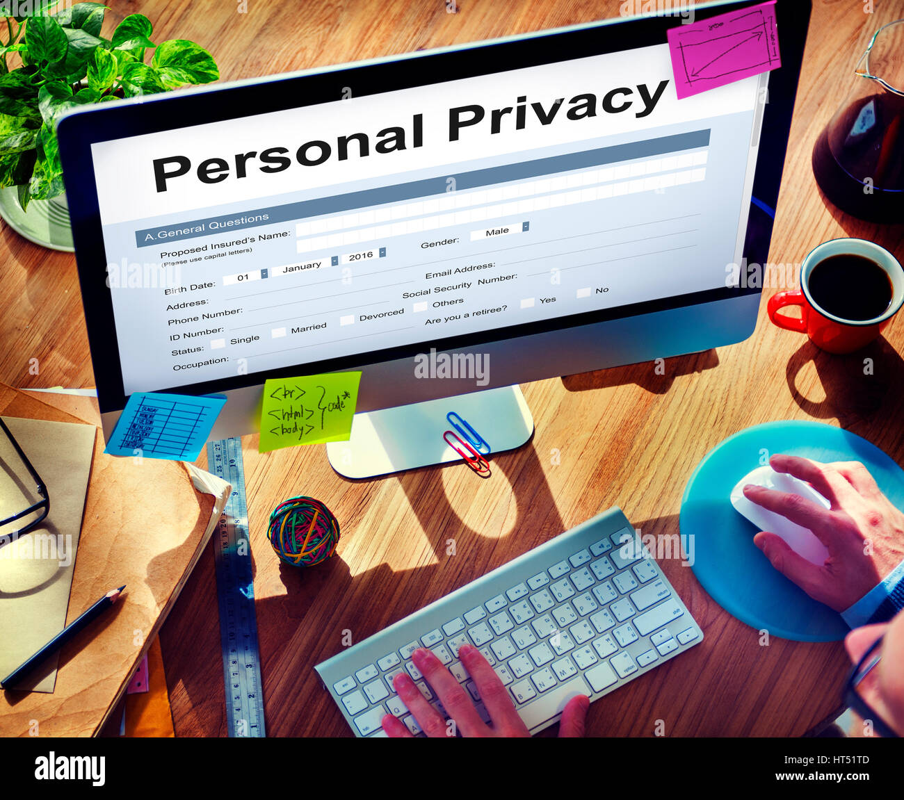 Personal Privacy Protection Form Concept Stock Photo - Alamy