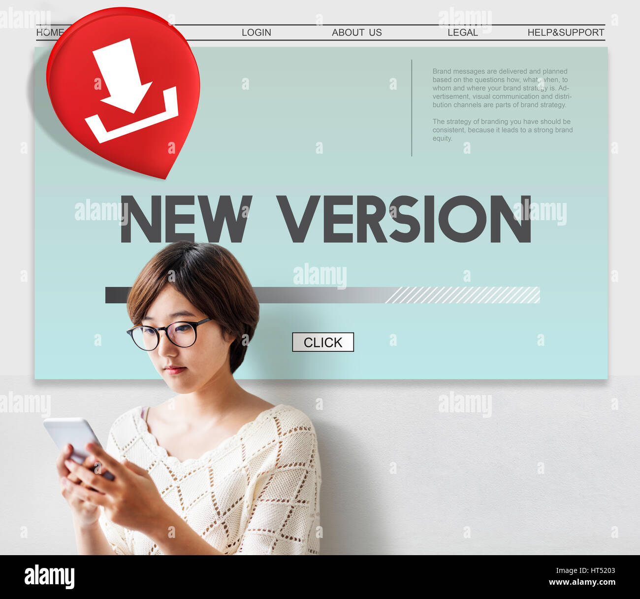 New Version Download Application Concept Stock Photo - Alamy