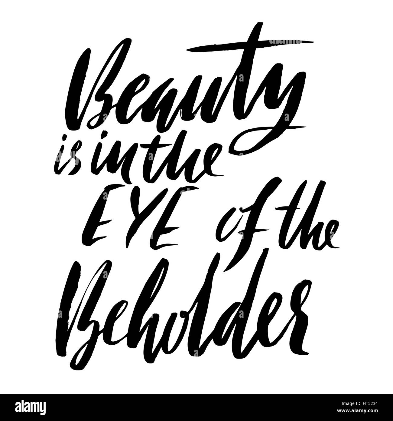 Beauty in the beholder Stock Vector Images - Alamy