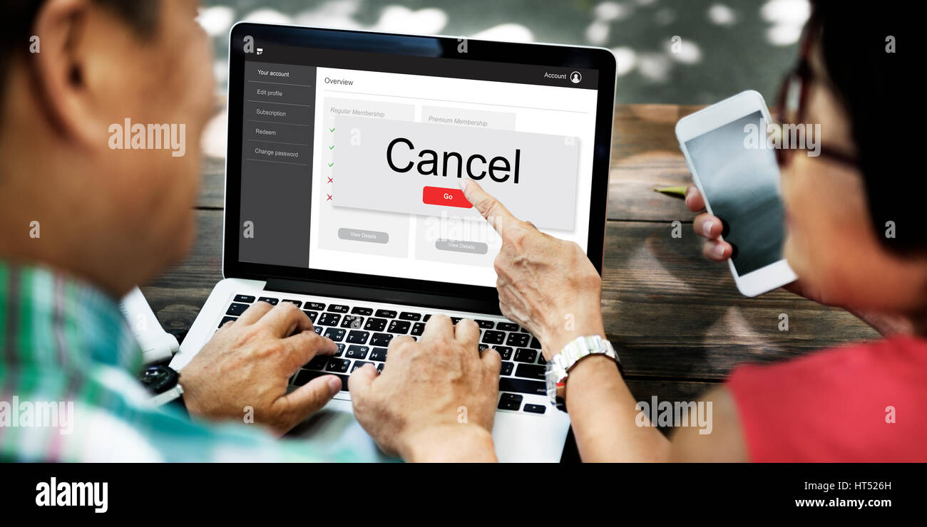 Cancel Reject Deny Warning Concept Stock Photo - Alamy