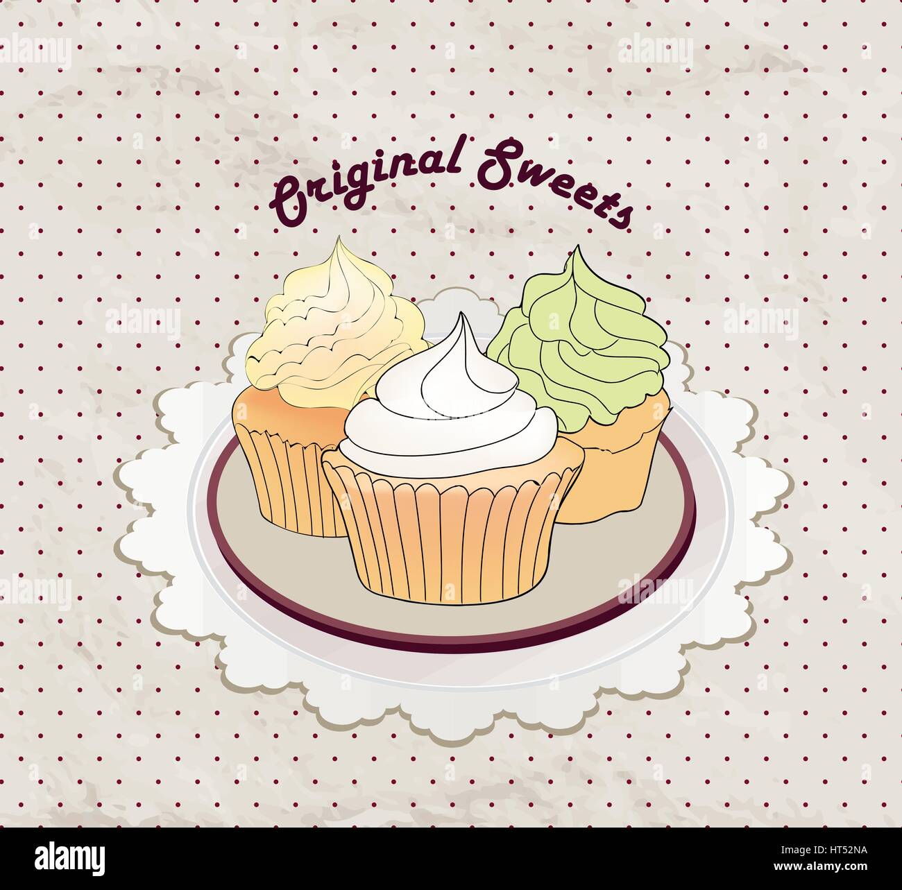 Cake. Cafe Menu Background. Bakery Label. Sweet, Dessert Poster Stock ...