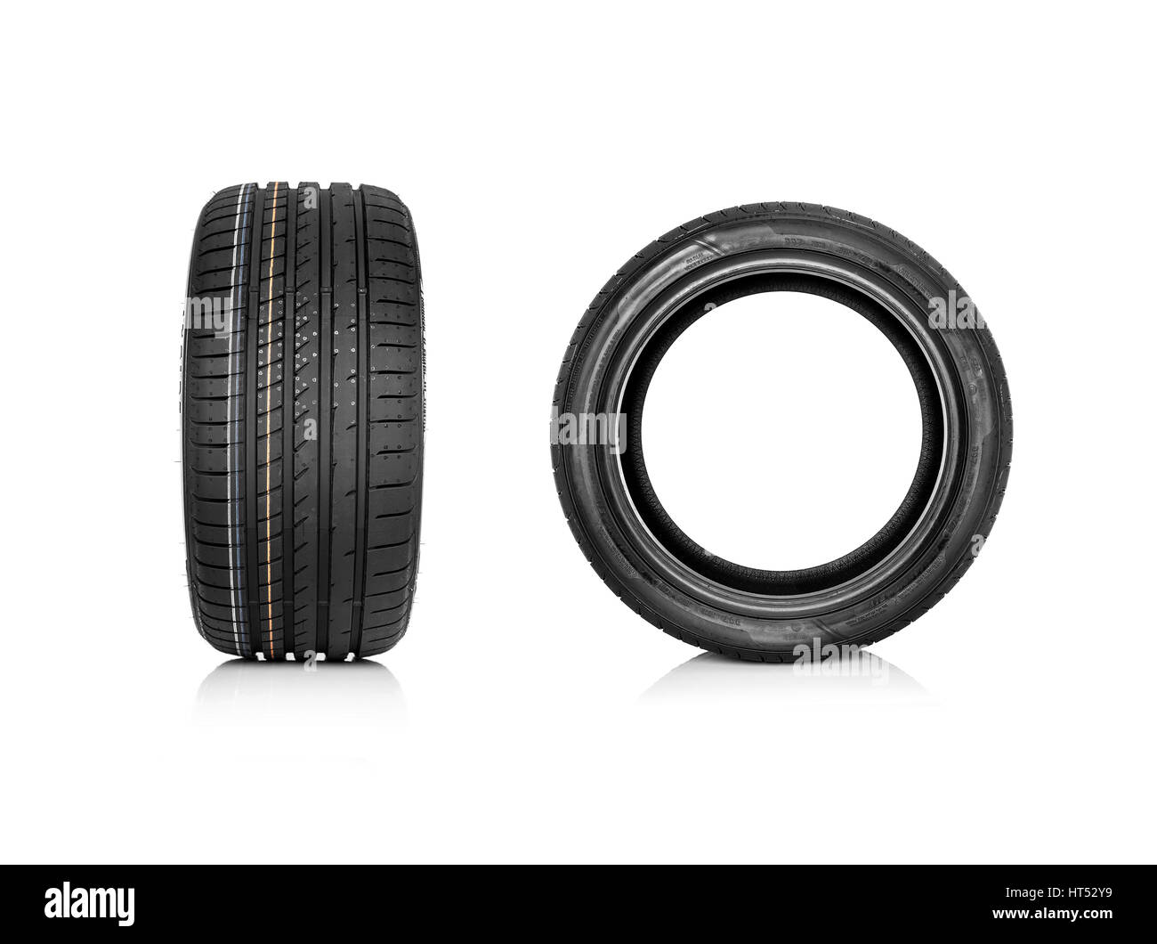 Car tire isolated on white background Stock Photo - Alamy