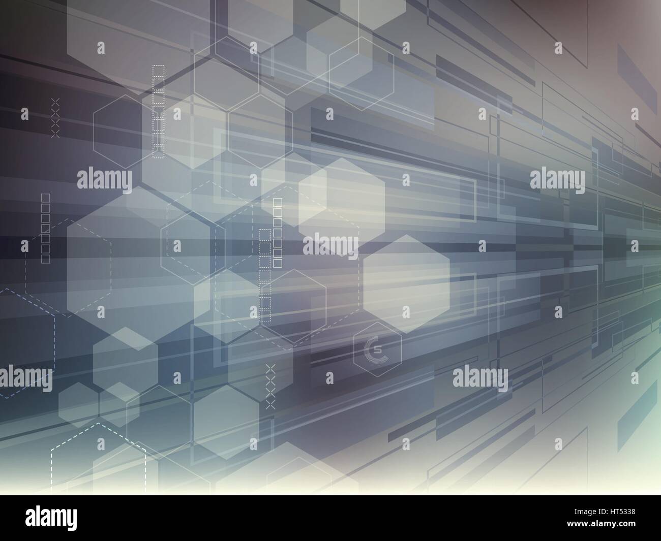 Abstract vector background with futuristic technology shapes in ...