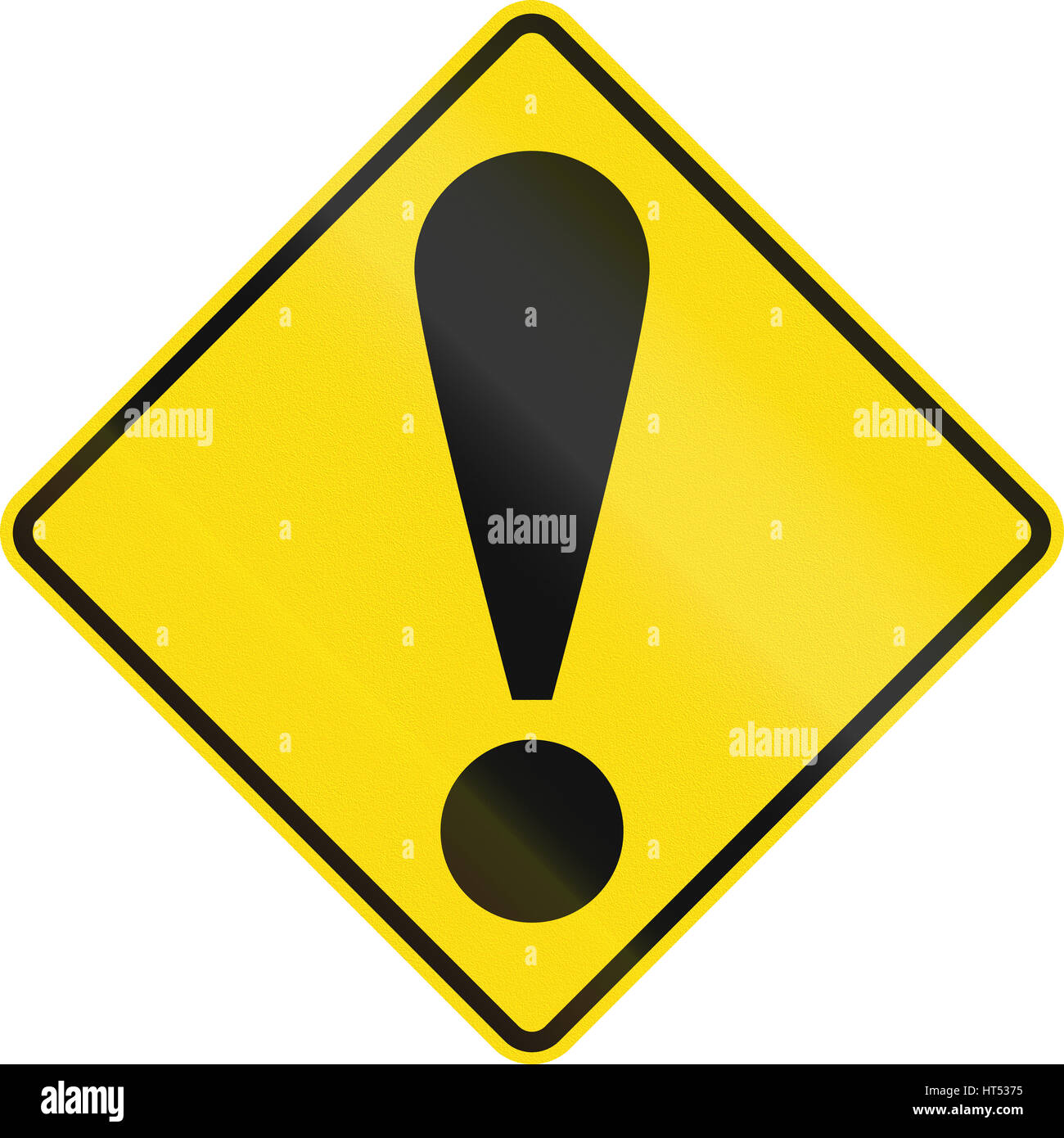 New Zealand road sign - General danger Stock Photo - Alamy