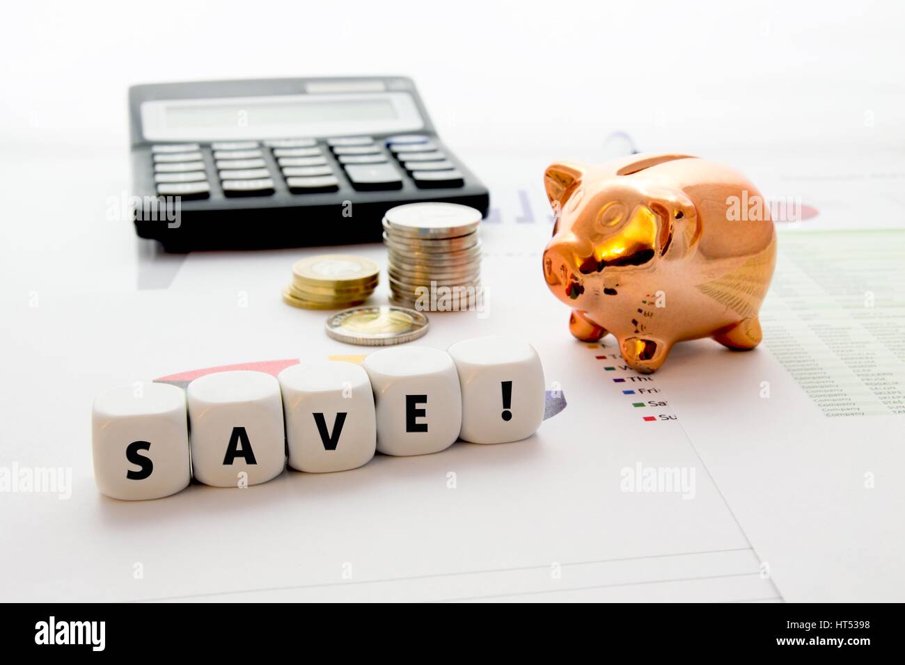 Savings concept on colorful business background Stock Photo - Alamy