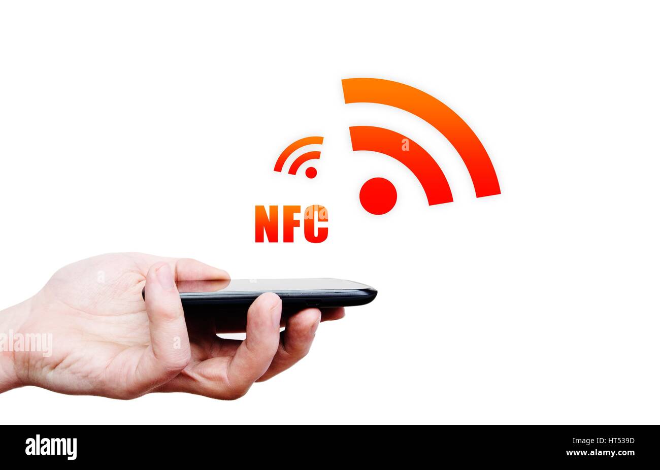 Near field communication technology Cut Out Stock Images & Pictures - Alamy