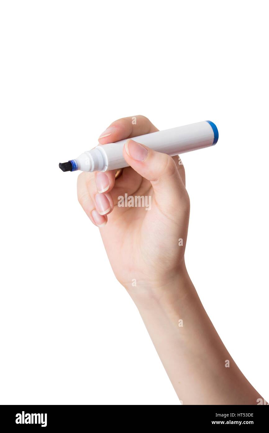 Human hand holding marker drawing hi-res stock photography and images ...