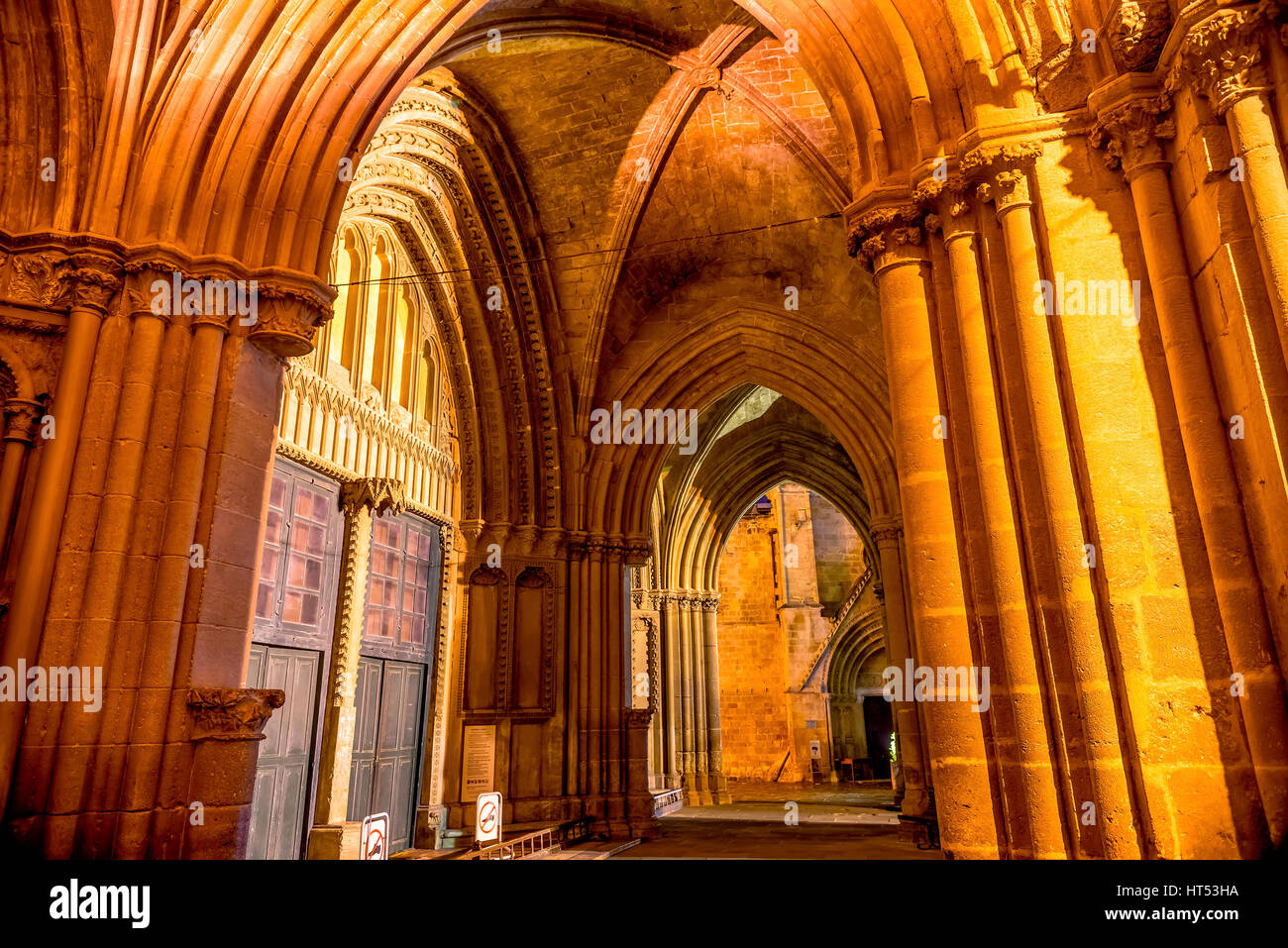 Cloister of the famous Selimiye Mosque, formerly Saint Sophie Cathedral ...