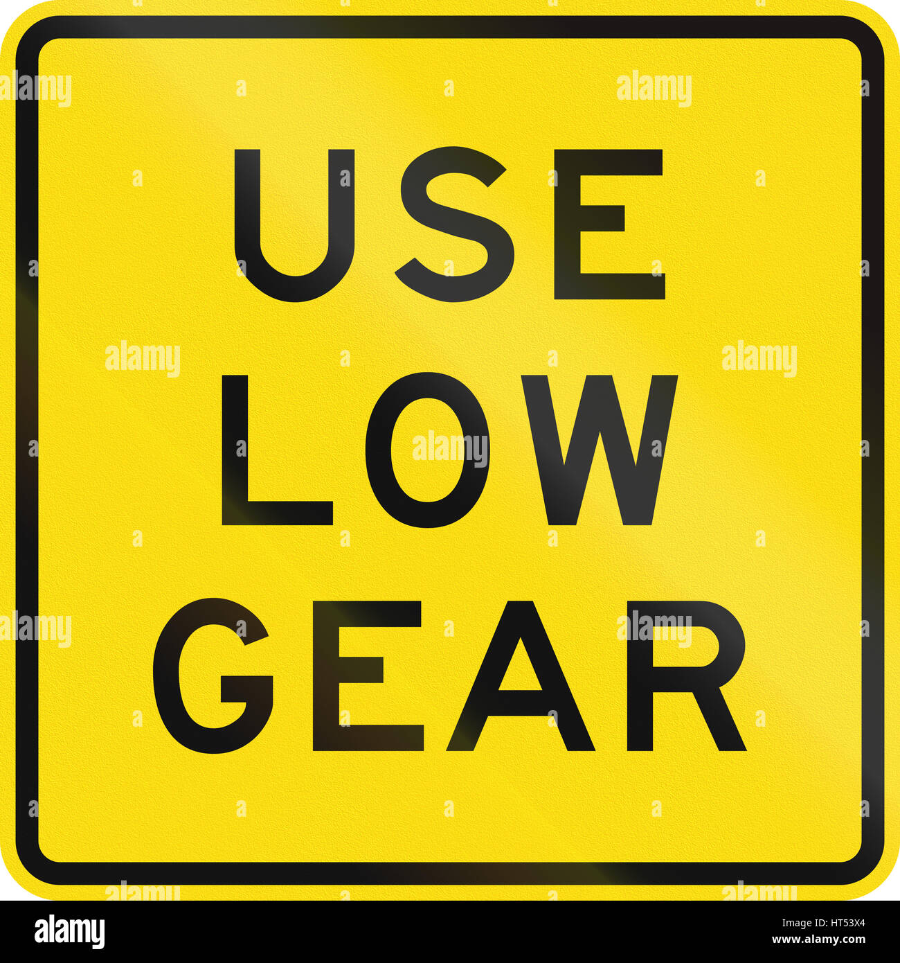 Traffic sign low gear hi-res stock photography and images - Alamy